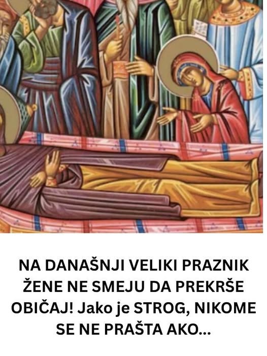 NA DANAŠNJI VELIKI PRAZNIK ŽENE NE SMIJEJU KRŠITI OBIČAJ! Jako je ...